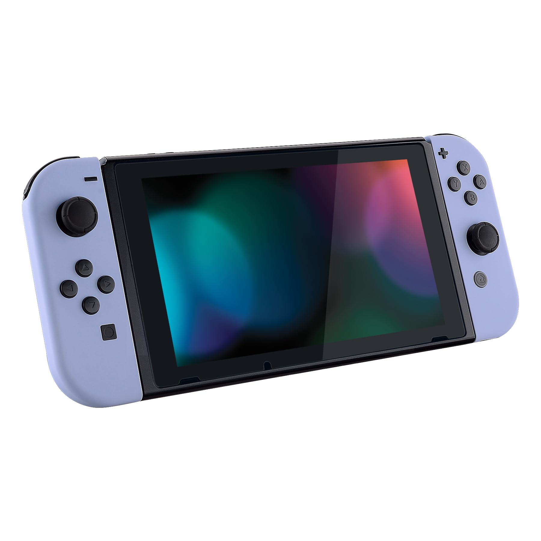 eXtremeRate DIY Replacement Shell Buttons for Nintendo Switch & Switch OLED, Light Violet Custom Housing Case with Full Set Button for Joycon Handheld Controller [Only The Shell, NOT The Joycon]