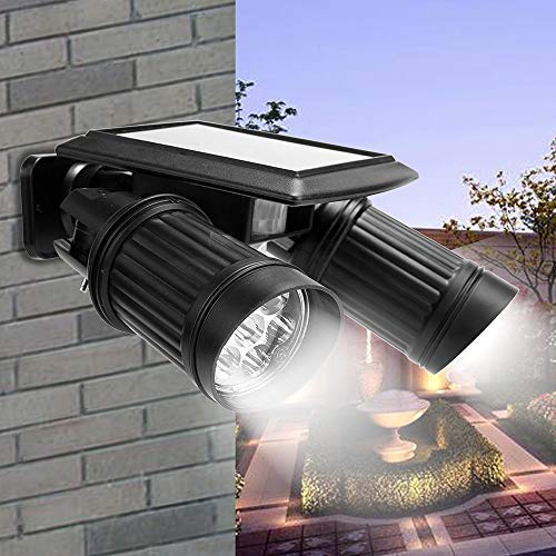ALOOVOO 14 LED Solar Lamp PIR Motion Detector Door Wall Light Outdoor Wall Lamp Security Spot Lighting LED Dual Light