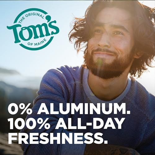 Tom's of Maine Complete Protection Aluminum-Free Natural Deodorant for Men, Cedar & Vetiver, 2.6 OZ