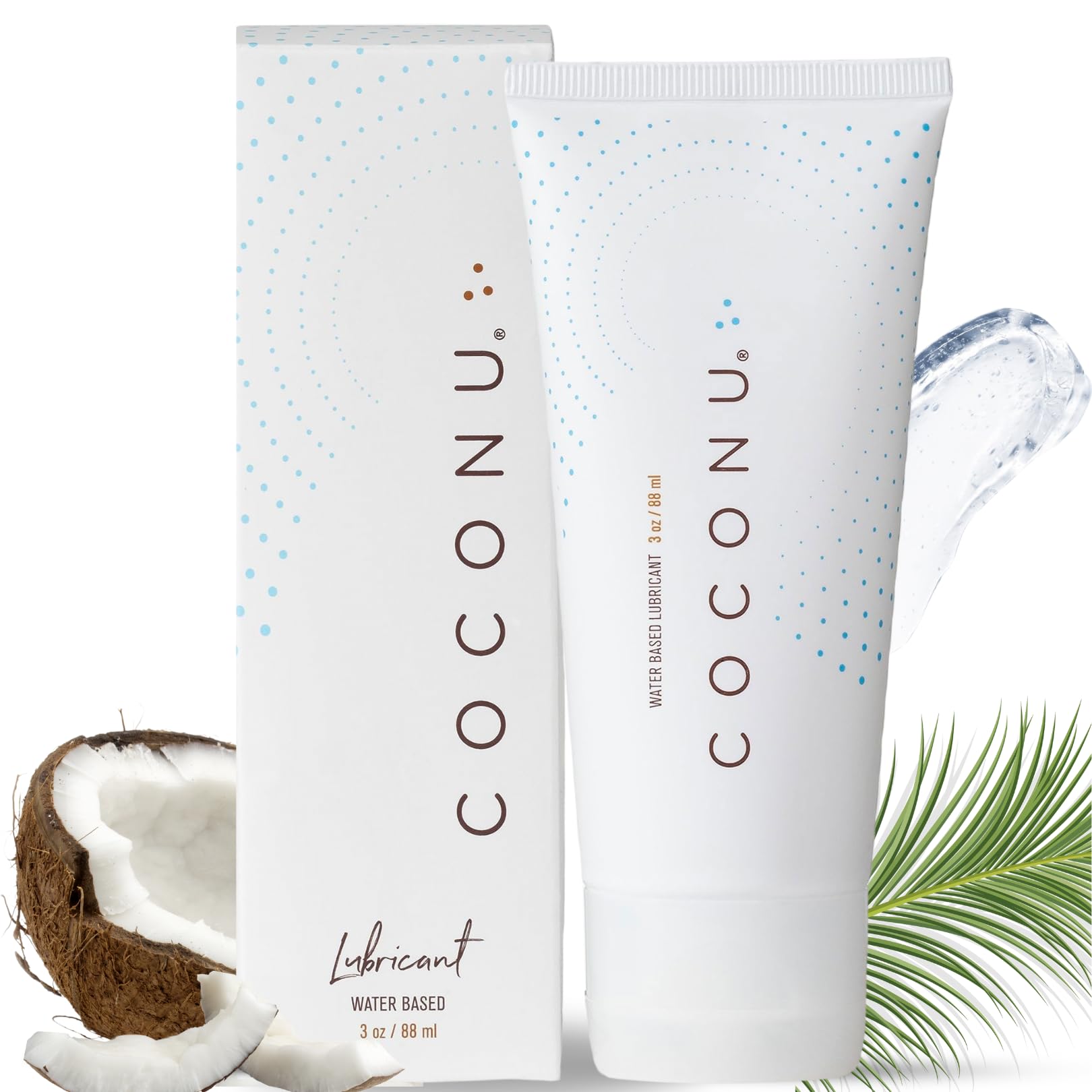 Coconu Water Based Personal Lubricant | Vegan | for Couples, Men, Women and Personal Use | Cruelty Free, Edible, Hypoallergenic | 3.0 oz
