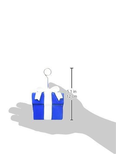 Blue Gift Box Photo/Balloon Holder Party Accessory (1 count)