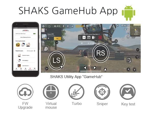 SHAKS S5i Big Handle Wireless Gamepad Controller for Android, Windows, iOS and Supporting X-Cloud, Stadia, Geforce - Portable Mobile Game Controller, Powered by Qualcomm