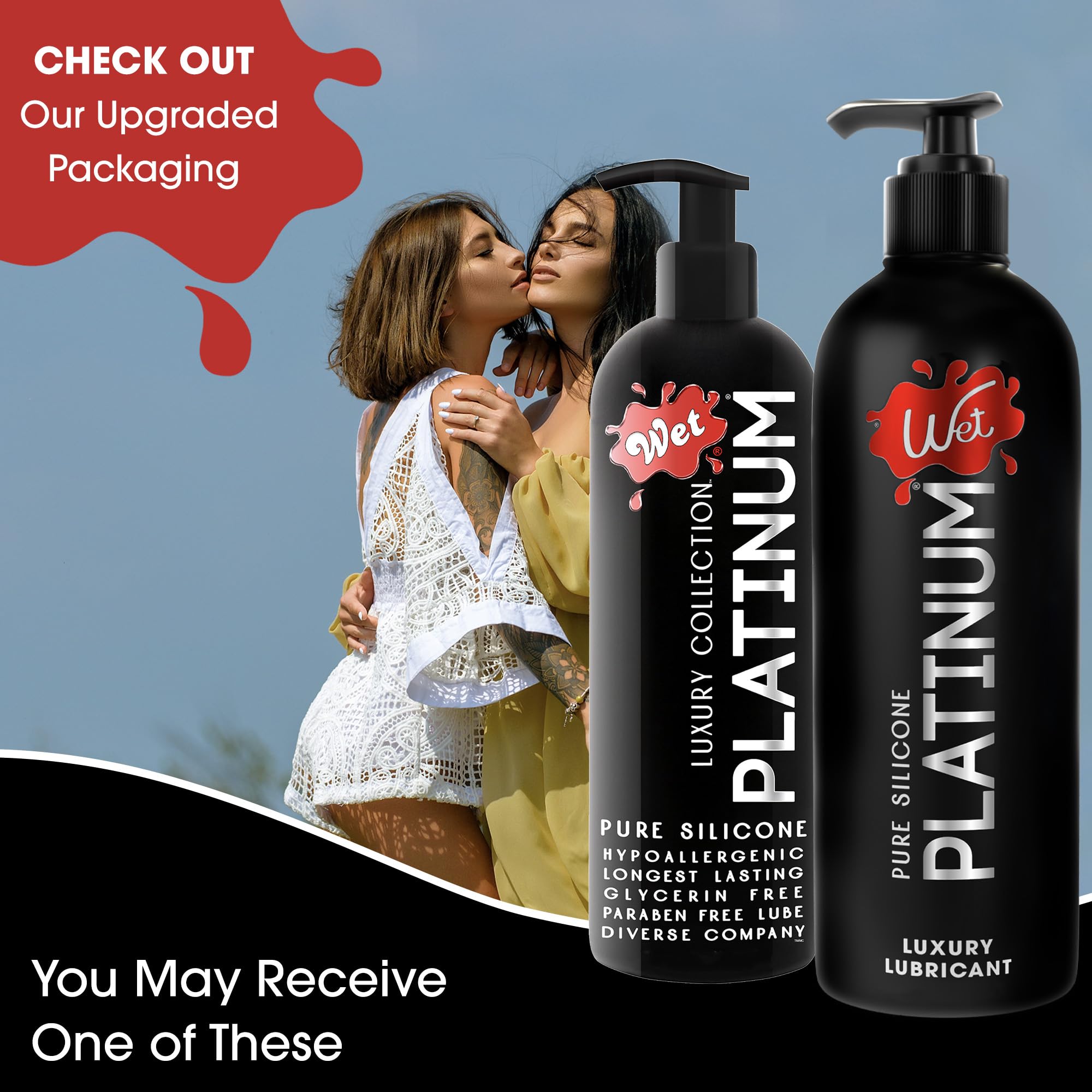 Wet Platinum Silicone-Based Personal Lubricant | Ultra Smooth, Super Slick, Hypoallergenic, Long-Lasting Performance, Waterproof Formula| Lube for Men, Women & Couples, 16 fl oz