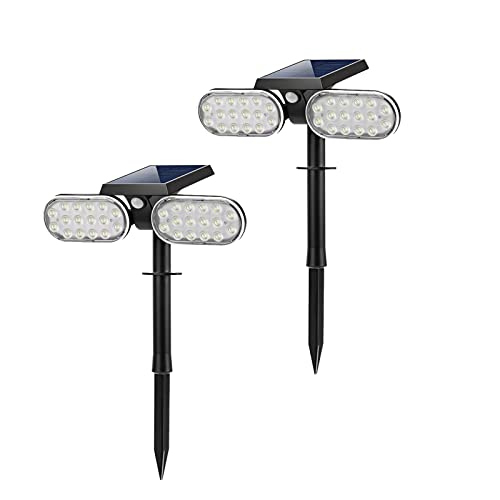 Egreat Solar Motion Sensor Lights Outdoor, Dusk to Dawn Floodlight,Wireless IP65 Waterproof Security Lights, Solar Powered Landscape Spotlights for Pathway Yard Patio Garage (2)