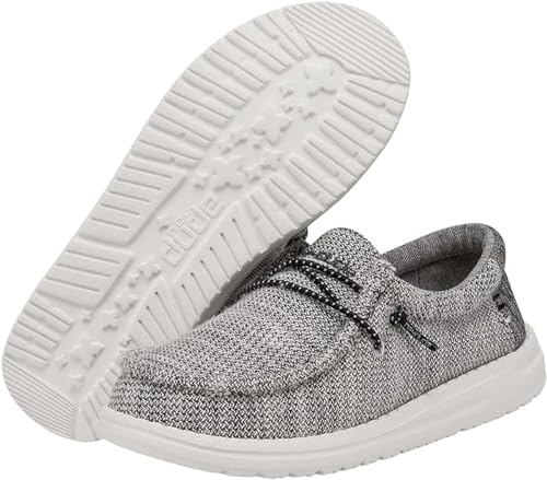 Hey Dude Boy's Wally Youth Stretch Yin Yang Size 2 | Boy’s Shoes | Boy's Lace Up Loafers | Comfortable & Light-Weight…