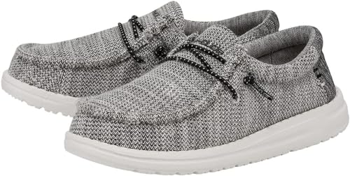 Hey Dude Boy's Wally Youth Stretch Yin Yang Size 2 | Boy’s Shoes | Boy's Lace Up Loafers | Comfortable & Light-Weight…