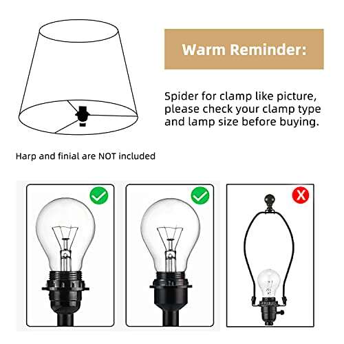 Drum Lamp Shades Set of 2, 8.5" Diameter x 6" Diameter x 6.4" High White Lampshade, Small Modern Classic Fabric Lamp Shades for Table Lamp, Wall Lamp