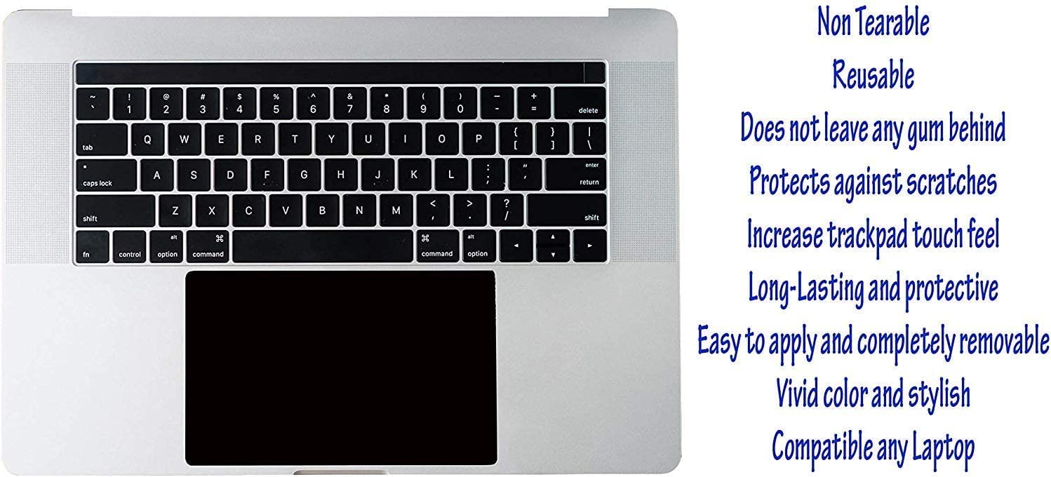 (2 Pcs) Ecomaholics Premium Trackpad protector for MacBook Air 13.6 Inch M2 Chip Model A2681, Black Touch pad Cover Anti Scratch Anti fingerprint Matte, Laptop Accessories