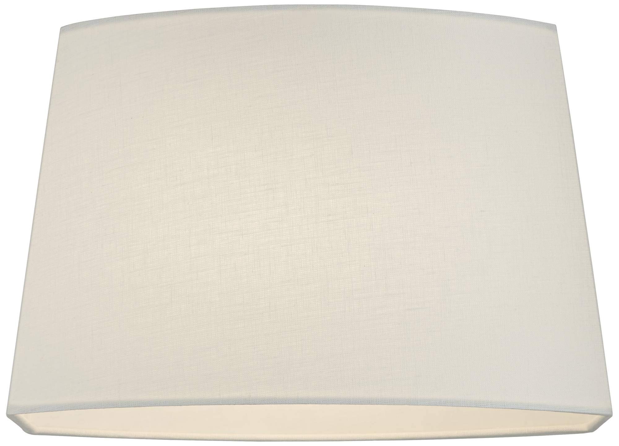 Set of 2 Hardback Oval Lamp Shades White Medium 12.5" Wide x 10" Deep at Top and 15" Wide x11" Deep at Bottom and 10" High Spider with Replacement Harp and Finial Fitting - Springcrest