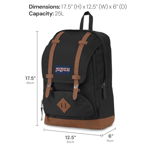 JanSport Cortlandt Laptop Backpack, Russet Red, 15β Laptop Sleeve-Synthetic Leather Shoulder Computer Bag with Large Compartment, Padded Straps- Rucksack for Men, Women