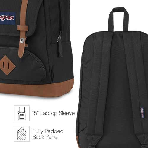 JanSport Cortlandt Laptop Backpack, Russet Red, 15β Laptop Sleeve-Synthetic Leather Shoulder Computer Bag with Large Compartment, Padded Straps- Rucksack for Men, Women