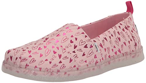 TOMS Girls Alpargata Loafer Flat, Pastel Pink, 2 Big Kid