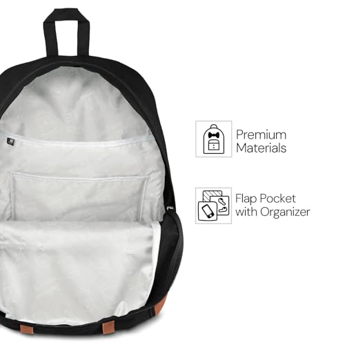 JanSport Cortlandt Laptop Backpack, Russet Red, 15β Laptop Sleeve-Synthetic Leather Shoulder Computer Bag with Large Compartment, Padded Straps- Rucksack for Men, Women