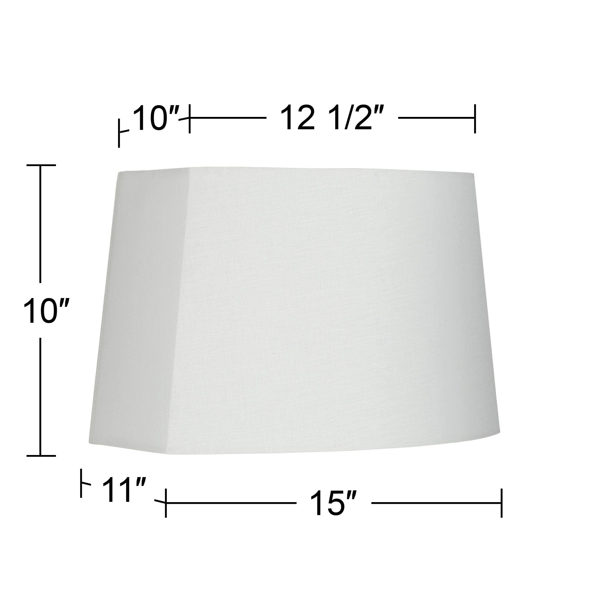 Set of 2 Hardback Oval Lamp Shades White Medium 12.5" Wide x 10" Deep at Top and 15" Wide x11" Deep at Bottom and 10" High Spider with Replacement Harp and Finial Fitting - Springcrest