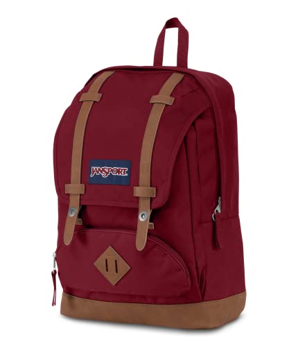 JanSport Cortlandt Laptop Backpack, Russet Red, 15β Laptop Sleeve-Synthetic Leather Shoulder Computer Bag with Large Compartment, Padded Straps- Rucksack for Men, Women