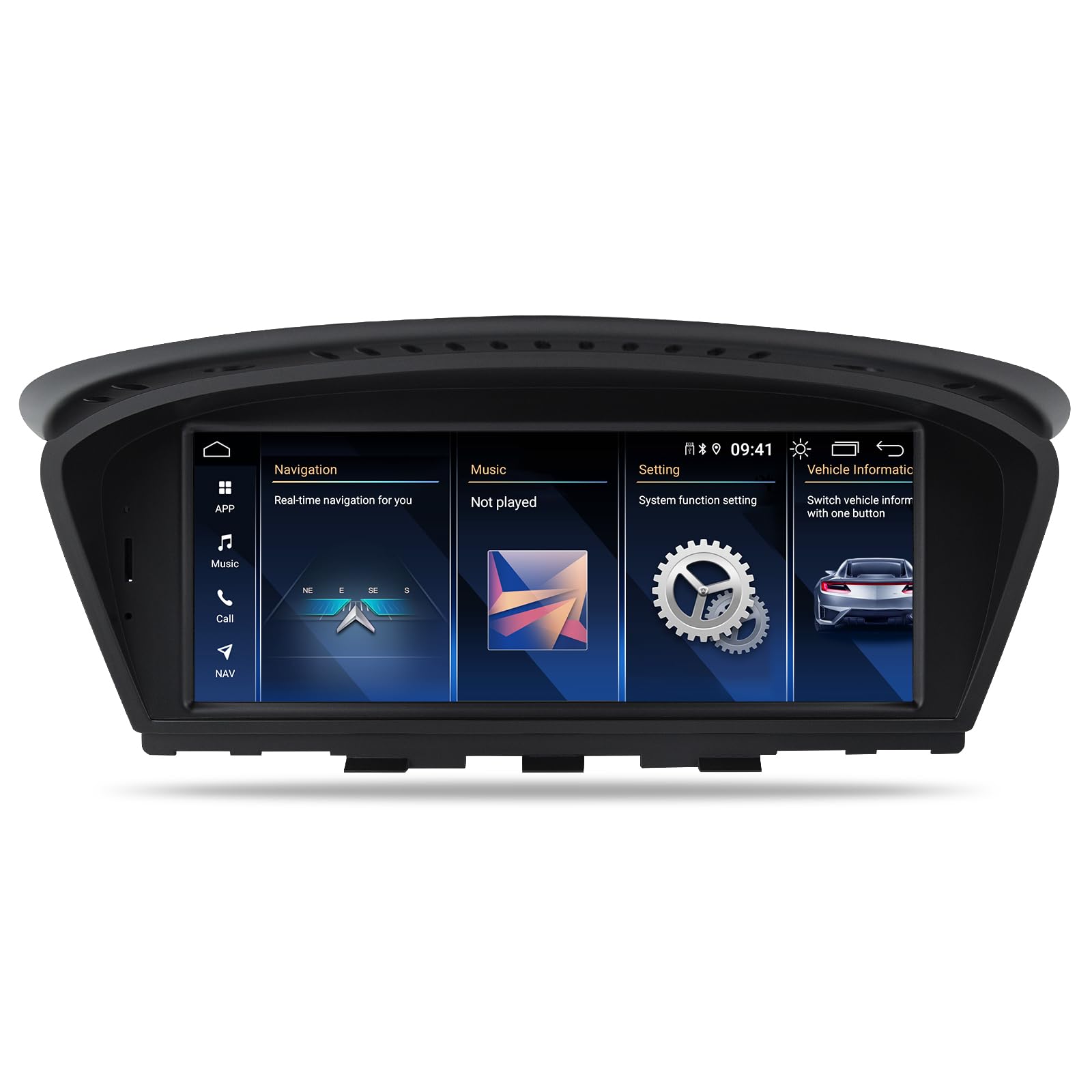 for BMW 3 5 Series E60 E61 E63 E64 E90 E91 E92 E93 2005-2008 Upgrade Radio Car Stereo Qualcomm 665 Otca Cores Built-in 4G LTE GPS Navigation Wireless Apple CarPlay Android Auto 8.8 inch Touchscreen