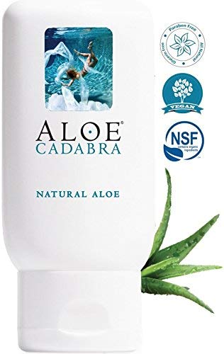Aloe Cadabra Natural Water Based Personal Lubricant and Vaginal Moisturizer, Organic Aloe Lube for Men, Women and Couples, Non-Staining, pH Balanced (Unscented 2.5 Ounces, 1 Pack)