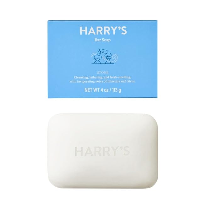 Harry's Deodorant Stick (Stone Scent) - 2.5 oz and Harry's Bar Soap (Stone Scent) 4 oz - Bundle