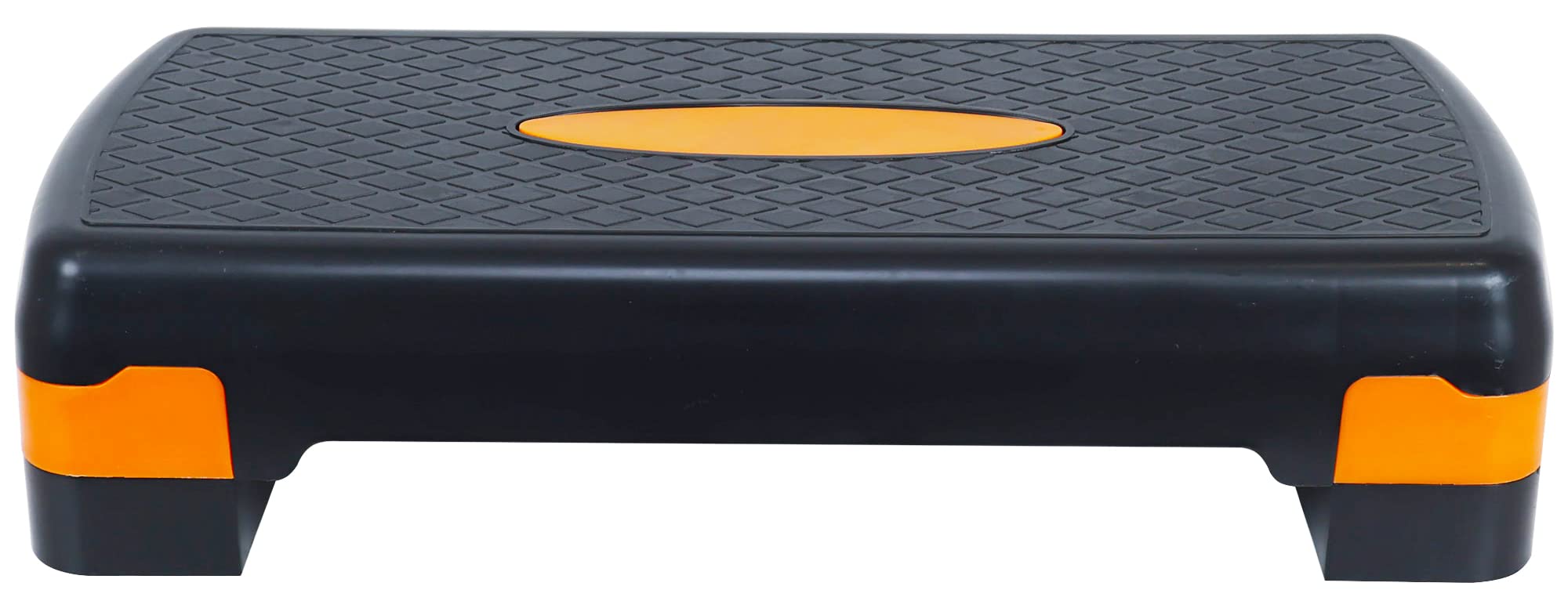 Fitvids Adjustable Workout Aerobic Stepper Step Platform Trainer, 27-Inch, Black/Orange