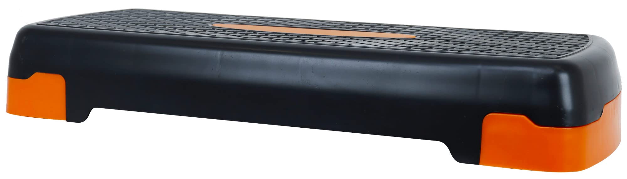 Fitvids Adjustable Workout Aerobic Stepper Step Platform Trainer, 27-Inch, Black/Orange