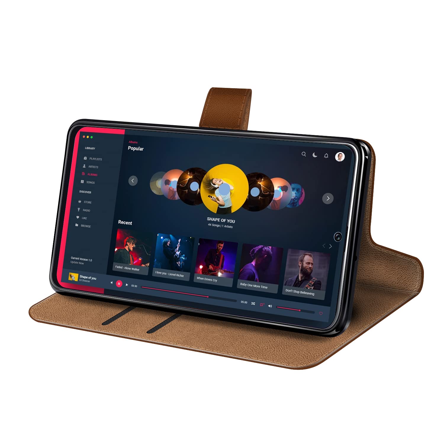 MILEGAO for AGM Glory Qualcomm 5G Case, Premium Magnetic PU Leather Cover with Card Holder and Kickstand, Fashion Flip Case for AGM Glory Pro 5G 6.53 inches Brown