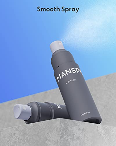 MANSPOT Ball Spray Deodorant for Men, Relieve Inflammation Irritation, Anti-irritant, Neutralize Odor, Natural & Fragrance-Free Body & Groin Spray for Men, 2oz /60ml