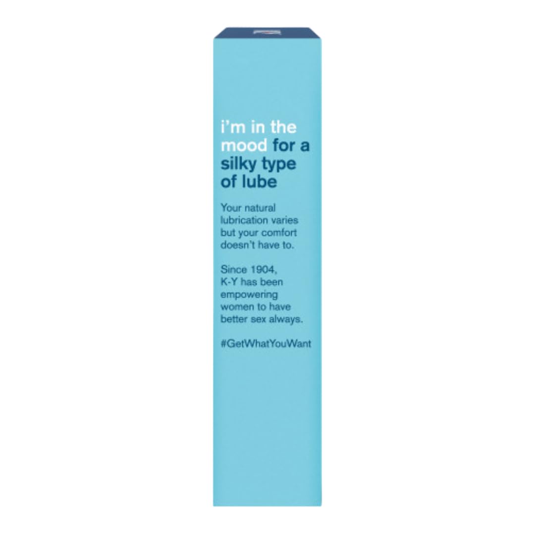 K-Y True Feel Lube, Personal Lubricant, Silicone-Based Formula, Safe to Use with Condoms, For Men, Women and Couples, 1.5 FL OZ (Pack of 2)