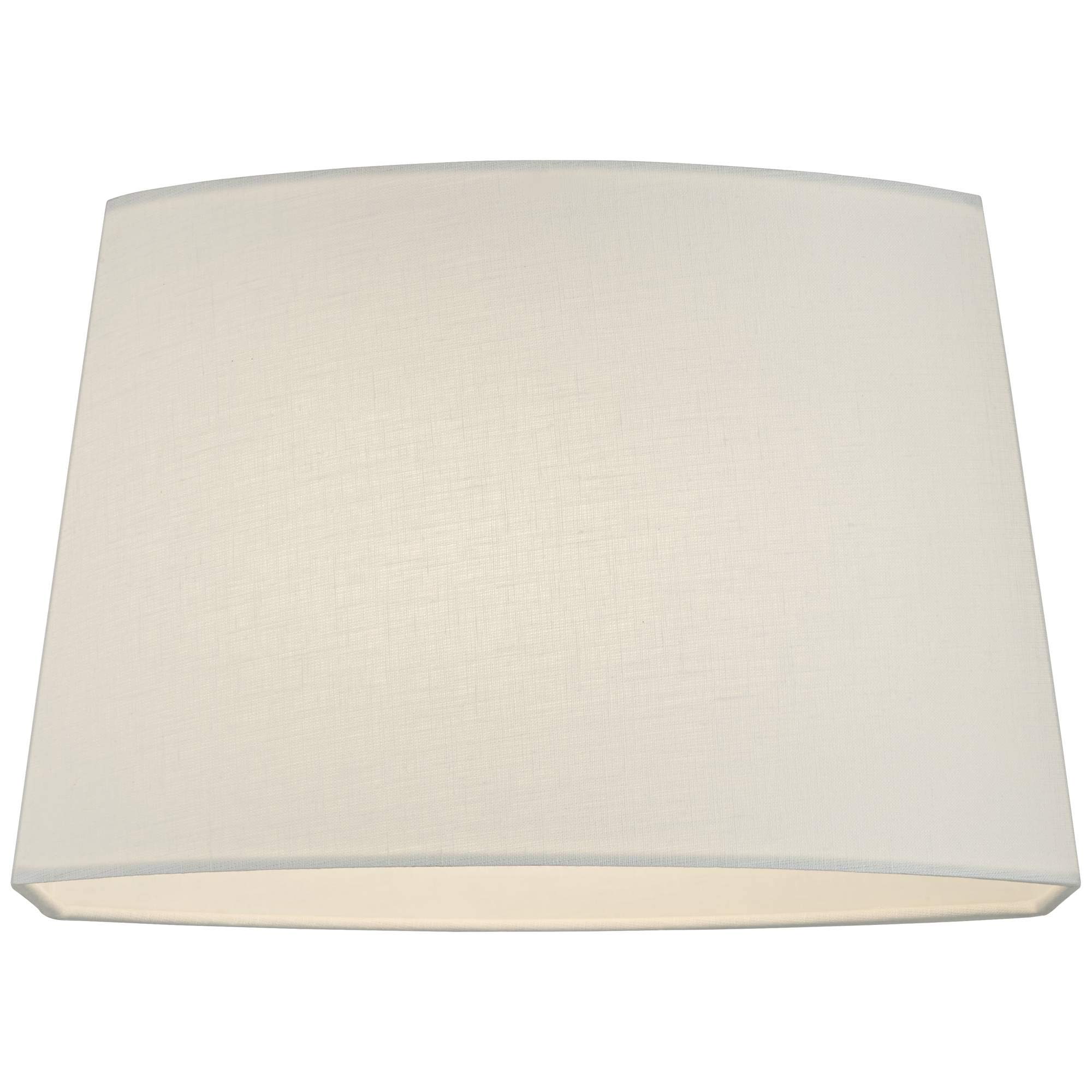 White Medium Modified Oval Lamp Shade 12.5" Wide and 10" Deep at Top x 15" Wide and 11" Deep at Bottom x 10" High (Spider) Replacement with Harp and Finial - Springcrest