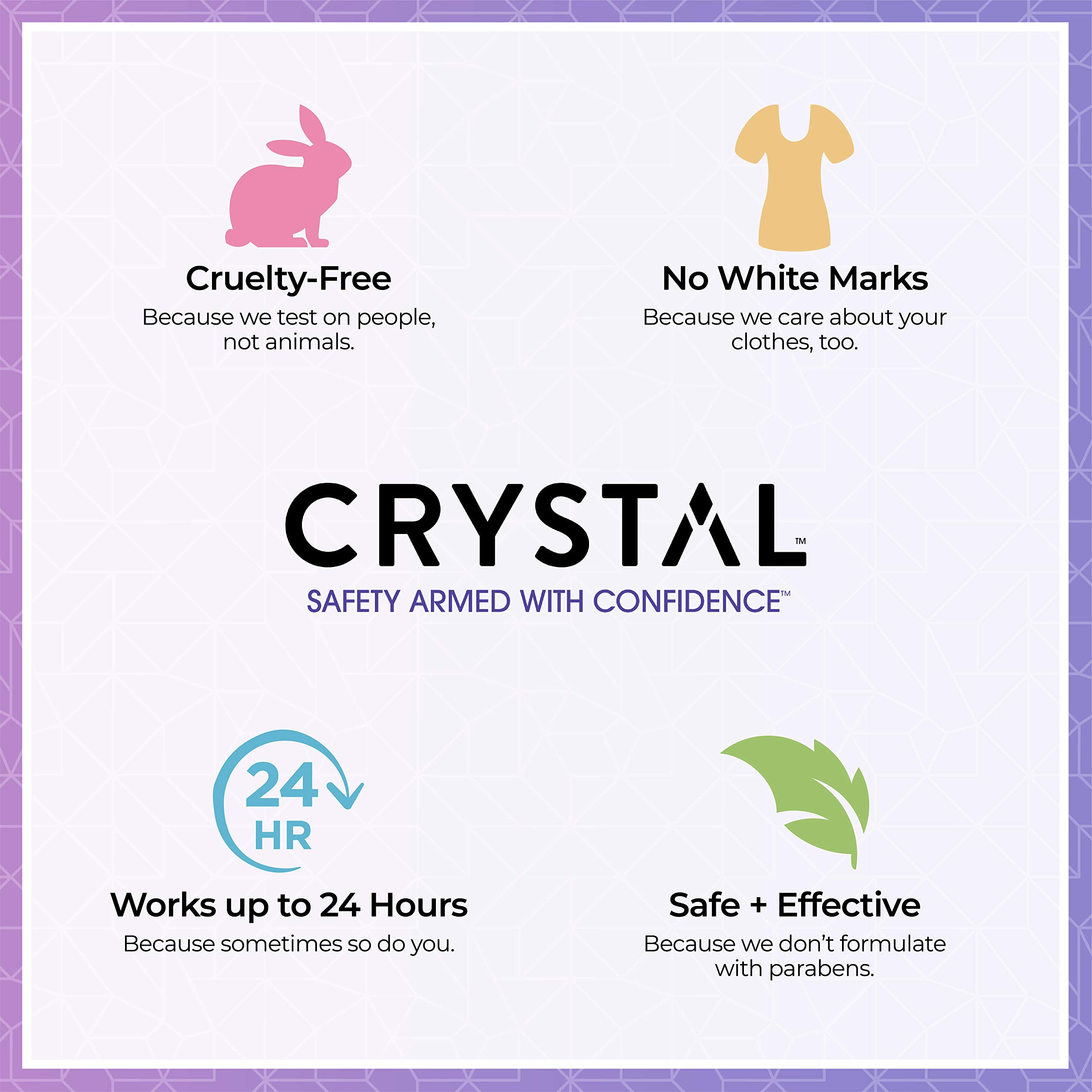 CRYSTAL Deodorant - Mineral Roll on Vegan Deodorant for Women and Men, Unscented - 2.25 fl. oz. (3 Pack) (Packaging May Vary)