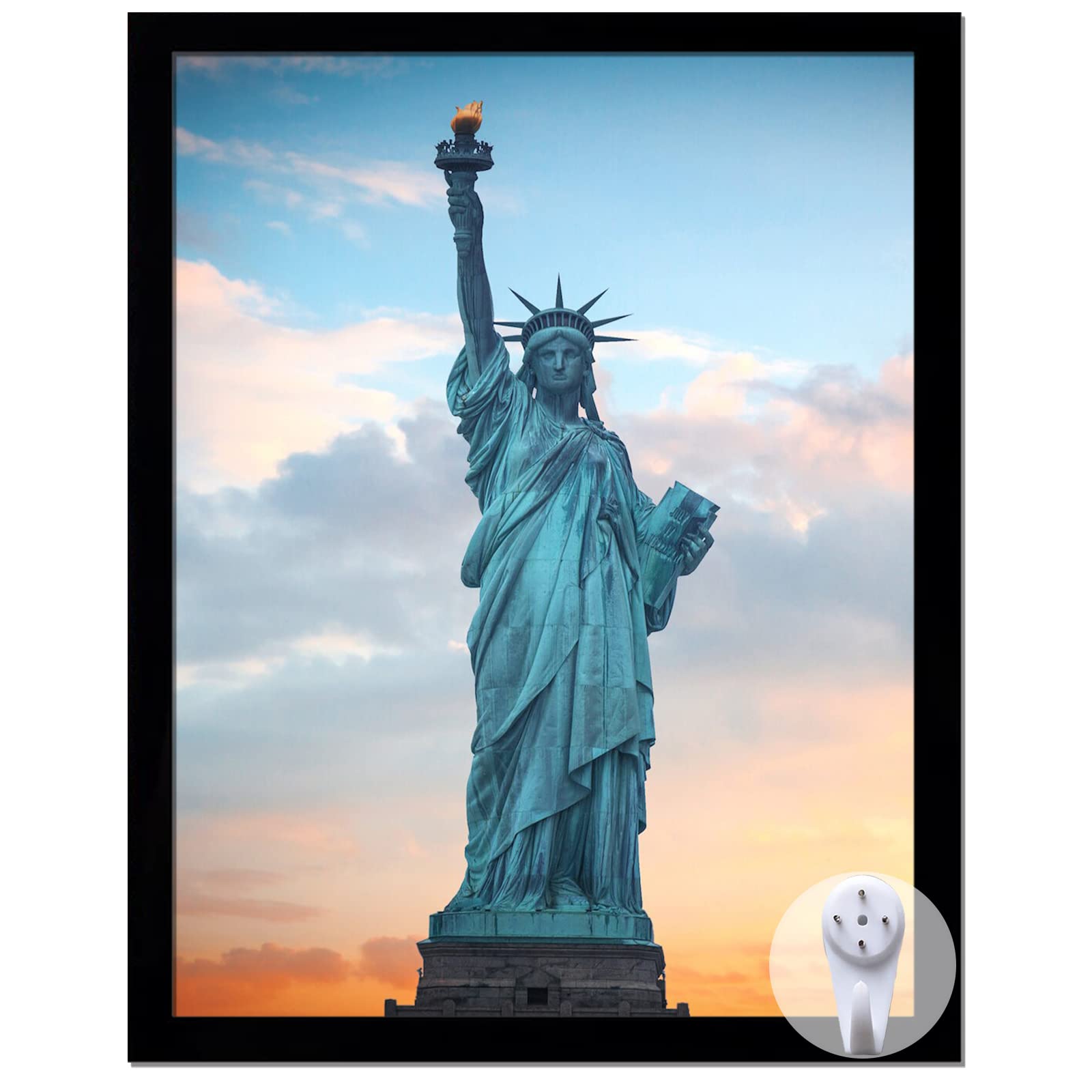 OMAIGAR 11x14 Picture Frame for 11by14 Poster Photo Canvas Certificate Black High Transparent Photo Frame Wall Desktop Horizontal Vertical 11 x 14