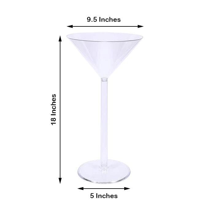Efavormart 4 Sets of Wholesale Plastic Sturdy Centerpiece XL Martini Cup Stand Tabletop Decor Wedding Party Event Decoration