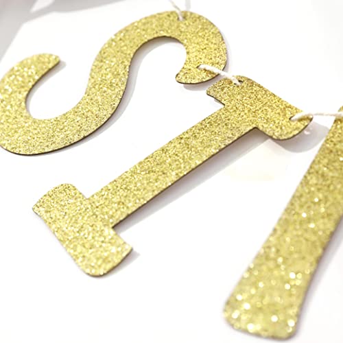 YESSWL Sip Sip Hooray Banner - Gold Glitter Bachelorette Wedding Engagement Birthday Party Decorations,bridal Shower Decoration,photo Booth Props