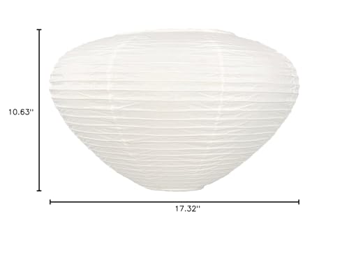 Henjjras Mushroom Paper Lampshade(17inch), White Folding Lampshade,Interior Trim Lampshade,Paper Ceiling Lamp Shade