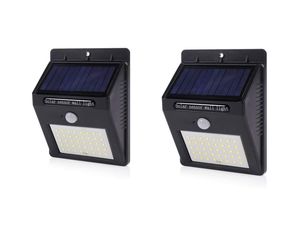 Beacon Pet Solar Garden Lamp Wall Light 40 LED Solar Security Lights PIR Motion Sensor IP 65 Waterproof (2PCS)