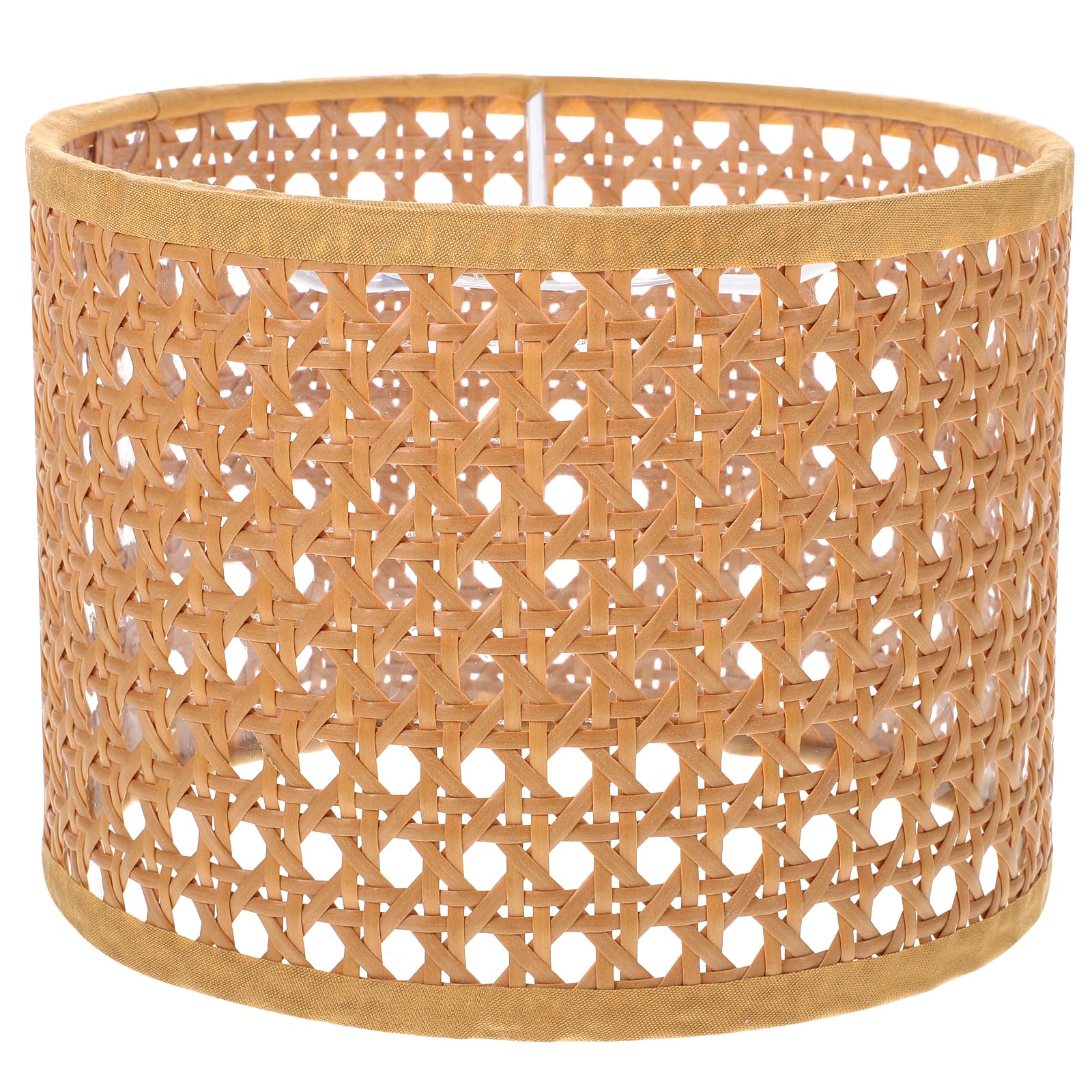 NUOBESTY Woven Rattan Lamp Shade Baskets Country Cottage Table Lamp Cover Wicker Lampshade Replacement for Floor Lamp Chandelier Pendant Light Home Decor, Random Color, 16x16cm, 19ZX2069MFUB, Brown