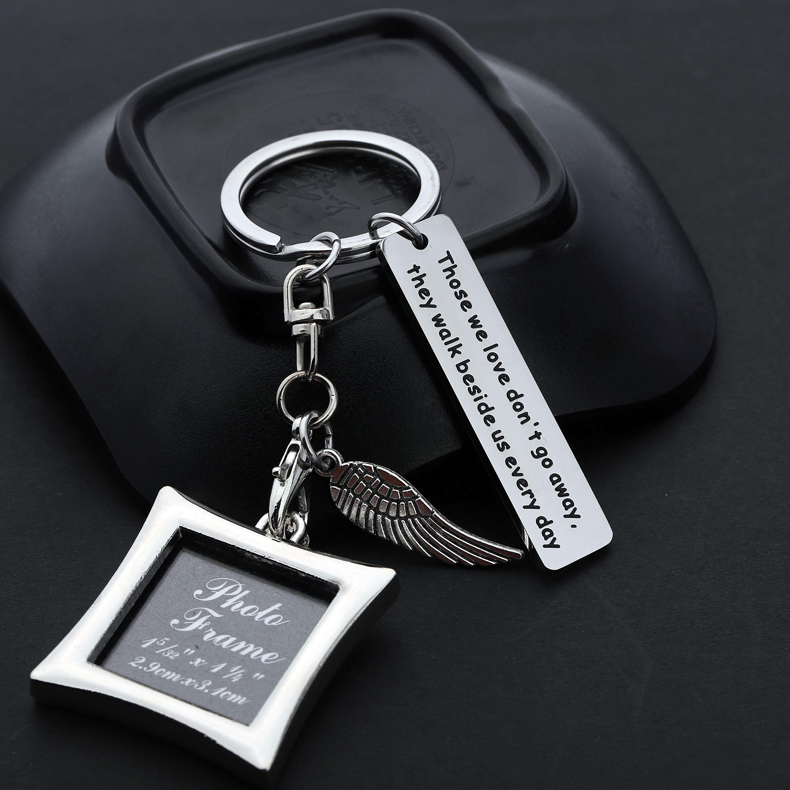AKTAP Photo Frame Keychain Memorial Gifts Those We Love Don't Go Away Picture Frame Keyring