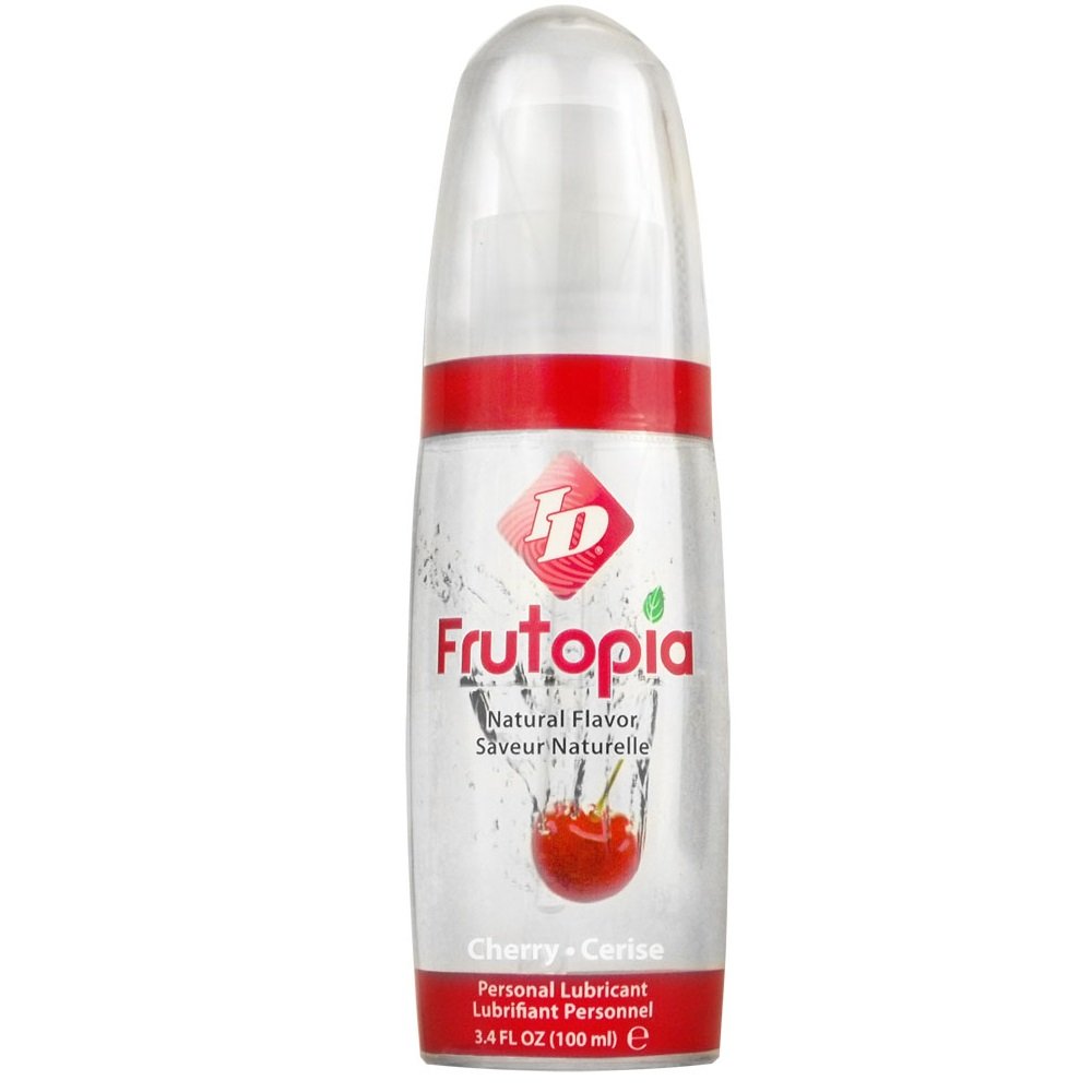 ID Lubricants Frutopia Personal Lubricant - Cherry Flavored, Water Based Lube, 3.4 Fl Oz Bottle, Assorted