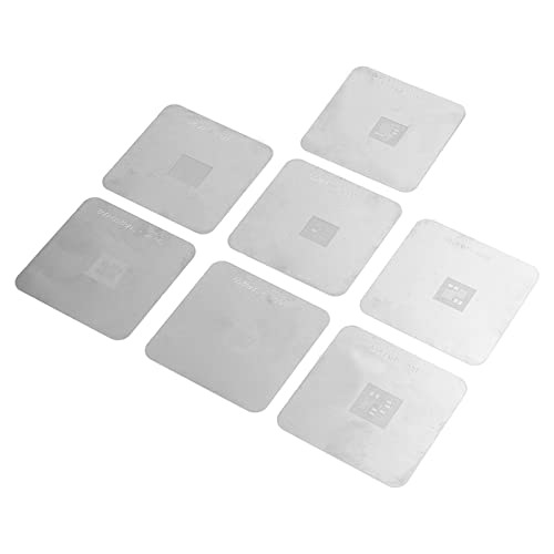 BGA Reballing Stencil, Easy to Operate Stainless Steel Phone Tin Planting Set for Mobile Phone for Qualcomm 7 Pieces
