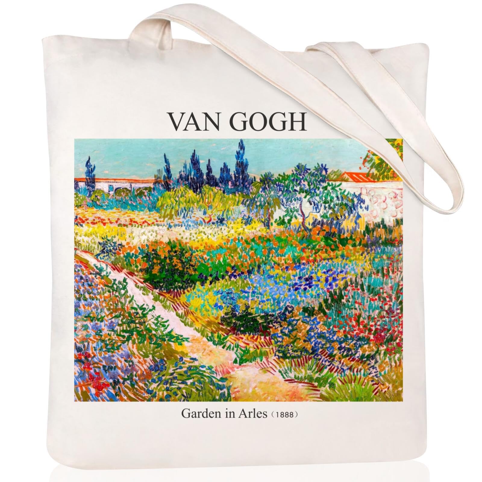 Andeiltech Canvas Aesthetic Tote Bag for Women with Zipper Inner Pocket Beach Shopping Bags Canvas Shoulder Bag Gifts Reusable Grocery Bags
