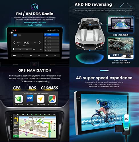 Double Din Car Stereo Radio 9/9.5″ Screen Android 12 for Subaru Impreza 2002-2007 Support Voice Control FM RDS Radio GPS Navigation Qualcomm BT 5.1 Carplay Android Auto (Size : M6Pro 8+256 GB)