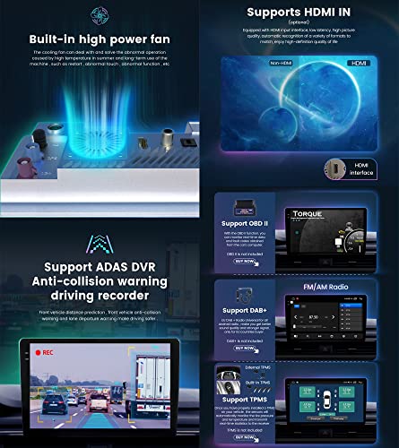 Double Din Car Stereo Radio 9/9.5″ Screen Android 12 for Subaru Impreza 2002-2007 Support Voice Control FM RDS Radio GPS Navigation Qualcomm BT 5.1 Carplay Android Auto (Size : M6Pro 8+256 GB)