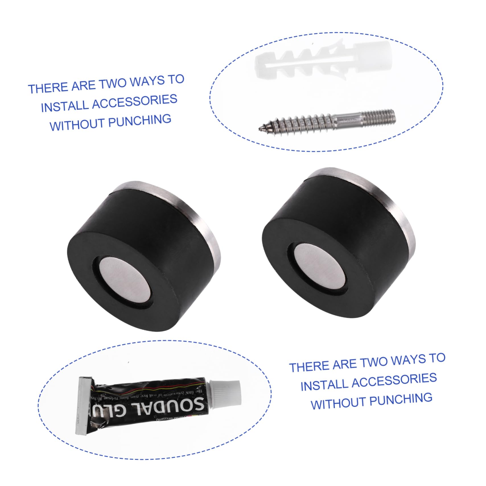 Operitacx 4 Pcs Doorstop Anti-Collision Door Stop Door Holders Rubber Door Protector Anti-Collision Stopper Wall Protector Bumper Door Bumper Walls Mute Stopper