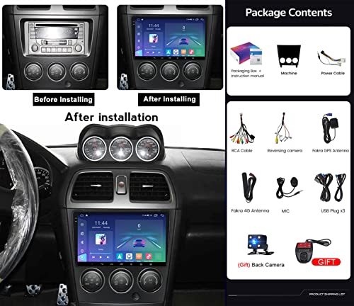 Double Din Car Stereo Radio 9/9.5″ Screen Android 12 for Subaru Impreza 2002-2007 Support Voice Control FM RDS Radio GPS Navigation Qualcomm BT 5.1 Carplay Android Auto (Size : M6Pro 8+256 GB)