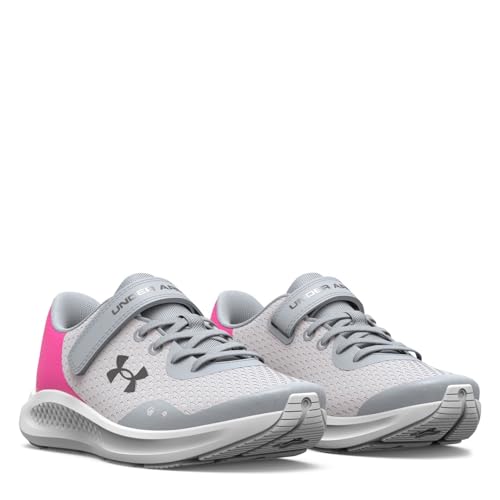 Under Armour Girls' Pursuit 3 Alternate Closure, Halo Gray/Metallic Silver, 2 Medium US