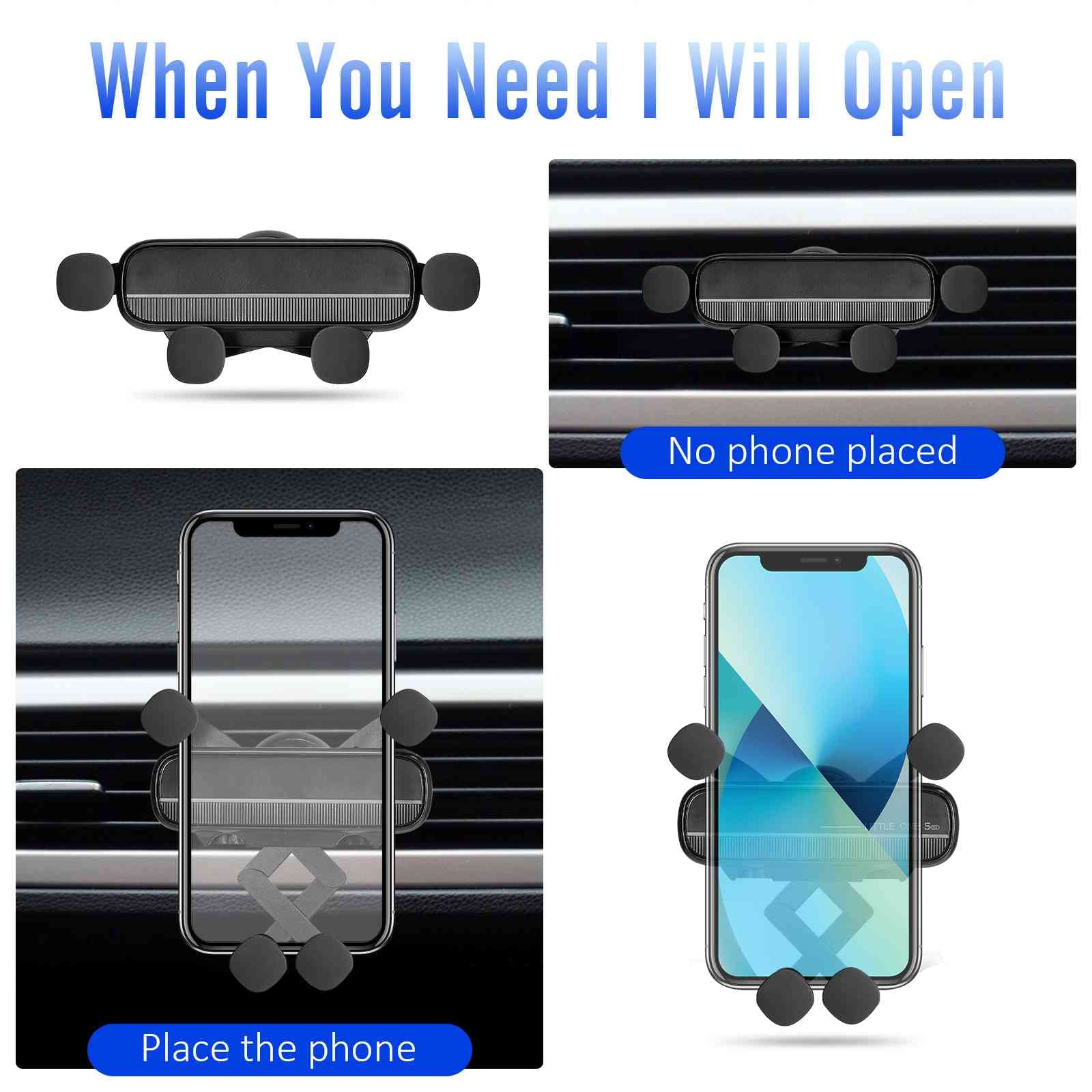 Phone for Car Phone Holder [Upgraded Design] Mini Phone Holder Car for iPhone/Smartphone Air Vent Clip Auto Lock Car Cell Phone Holder Cradle for Realme C15 Qualcomm Edition
