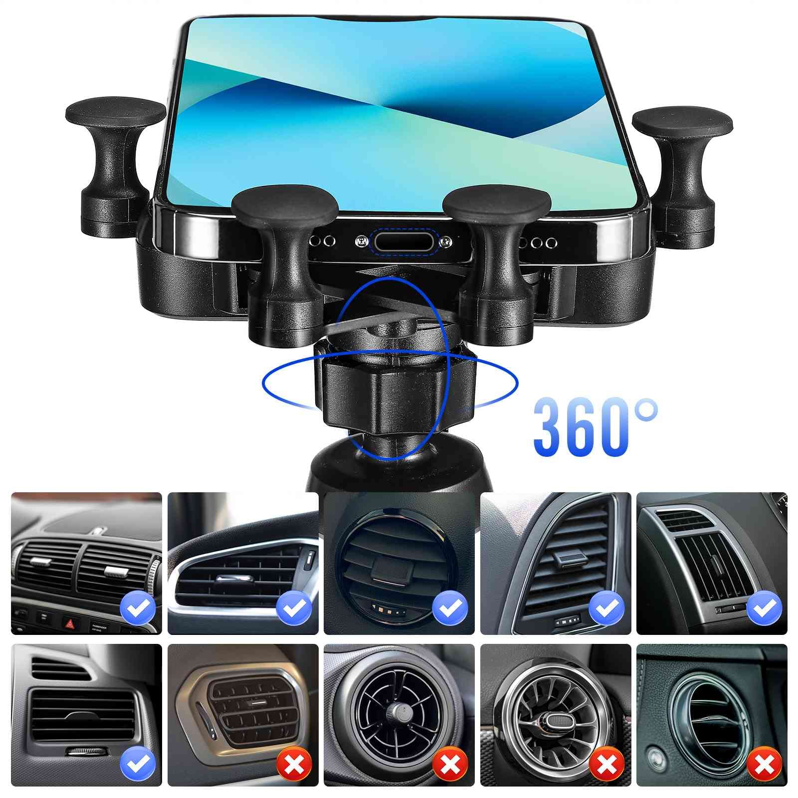 Phone for Car Phone Holder [Upgraded Design] Mini Phone Holder Car for iPhone/Smartphone Air Vent Clip Auto Lock Car Cell Phone Holder Cradle for Realme C15 Qualcomm Edition