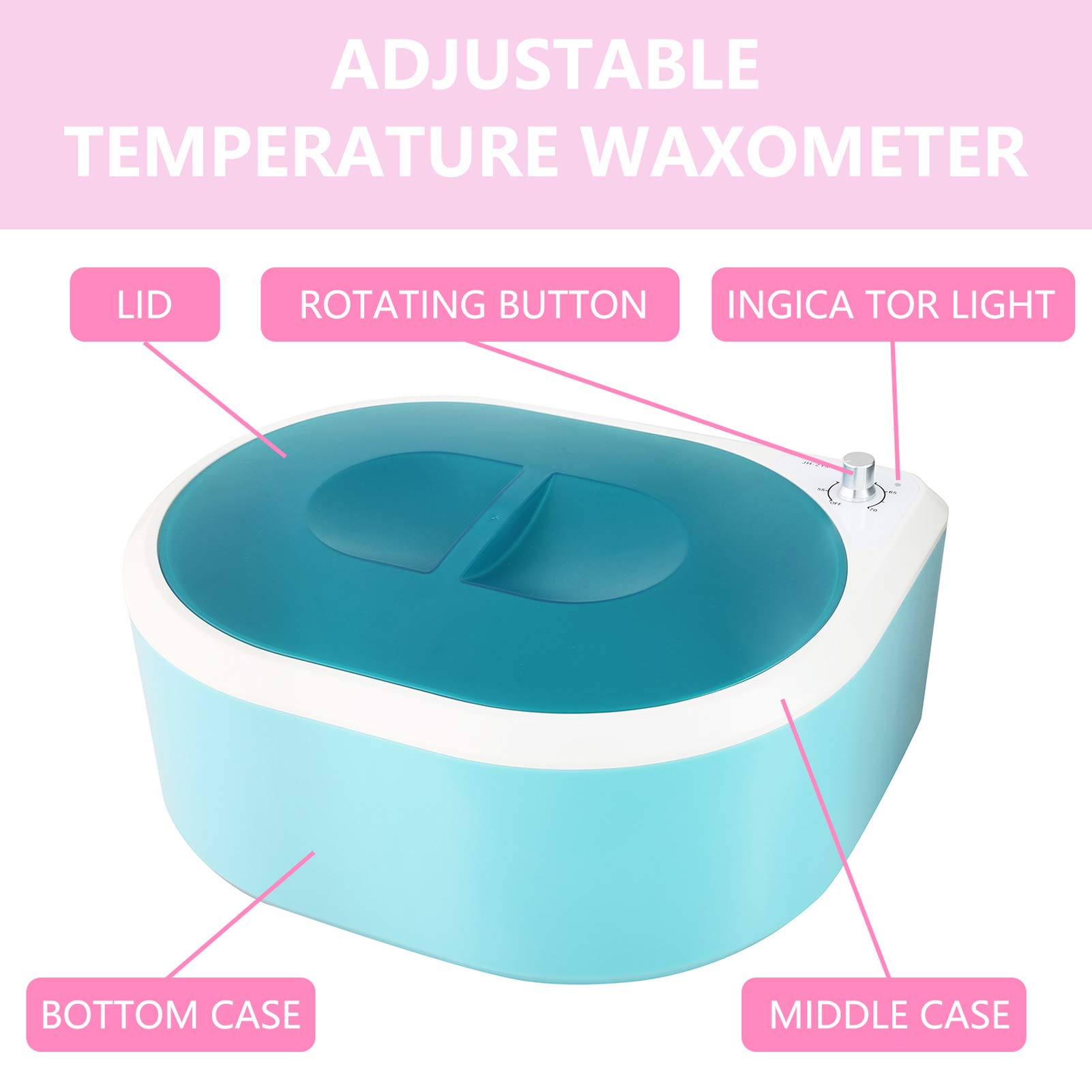 New Paraffin Wax Machine for Hand and Feet,Paraffin Bath Upgrade Spa Wax for Smoothens and Softens Dry Skin Quick Heating Paraffin Wax Warmer (Pink)