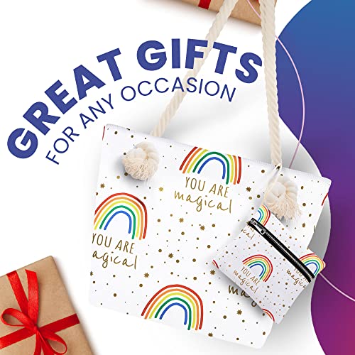 Rave Envy Rainbow Tote Bag, Beach Tote Bag - You are Magical