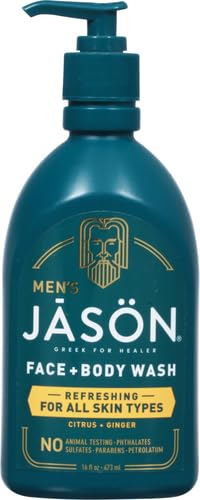 Jason Men's Refreshing 2-in-1 Face & Body Wash, 16 oz