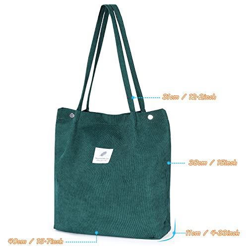 WantGor Large Corduroy Totes Bag Women's Casual Purses Work Handbags Big Capacity Shopping Bag